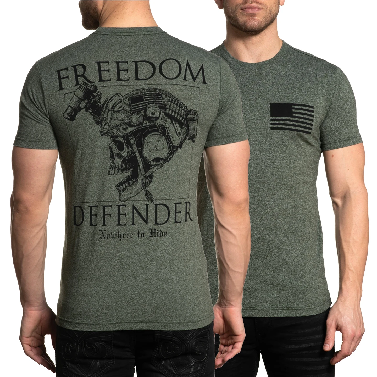 Freedom-Defender-Tactical-Skull-Military-Grunt-T-Shirt-100-Cotton-O ...