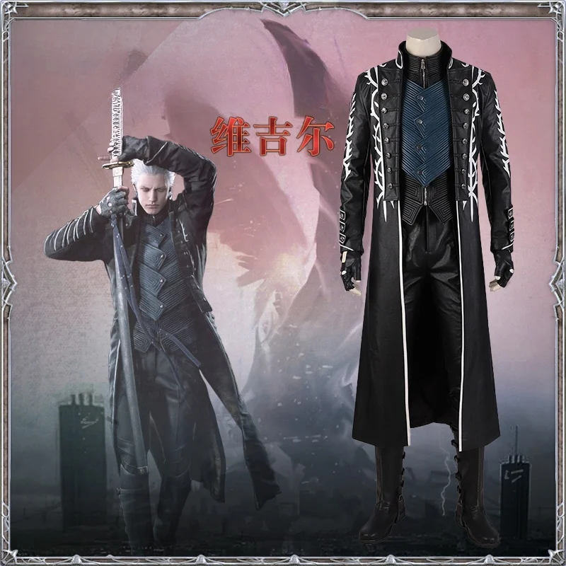 Vergil Nelo Angelo Dark Slayer Cosplay Costume For Halloween Christmas ...