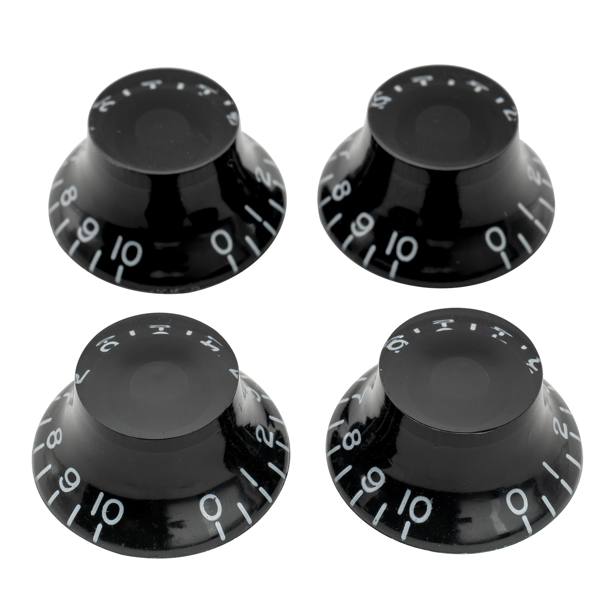 Musiclily Pro Inch Size Fine 24-Spline Top Hat Bell Knobs Tone Volume ...