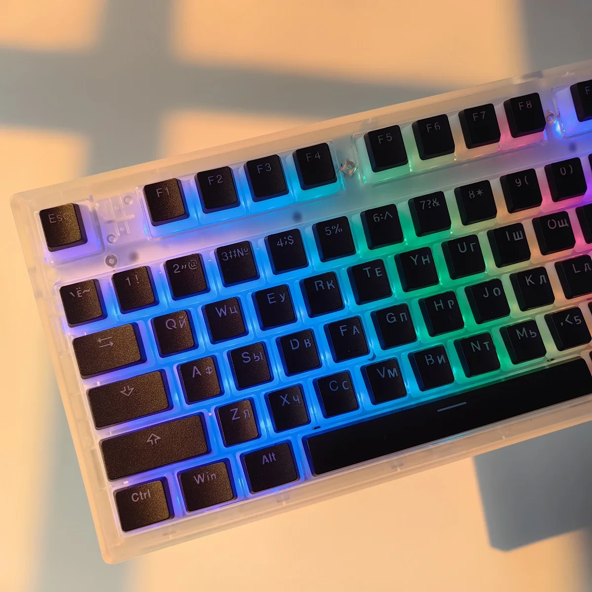 MAIMOOO-Russian-Layout-Pudding-Keycaps-PBT-Game-Translucent-Keycap-for ...