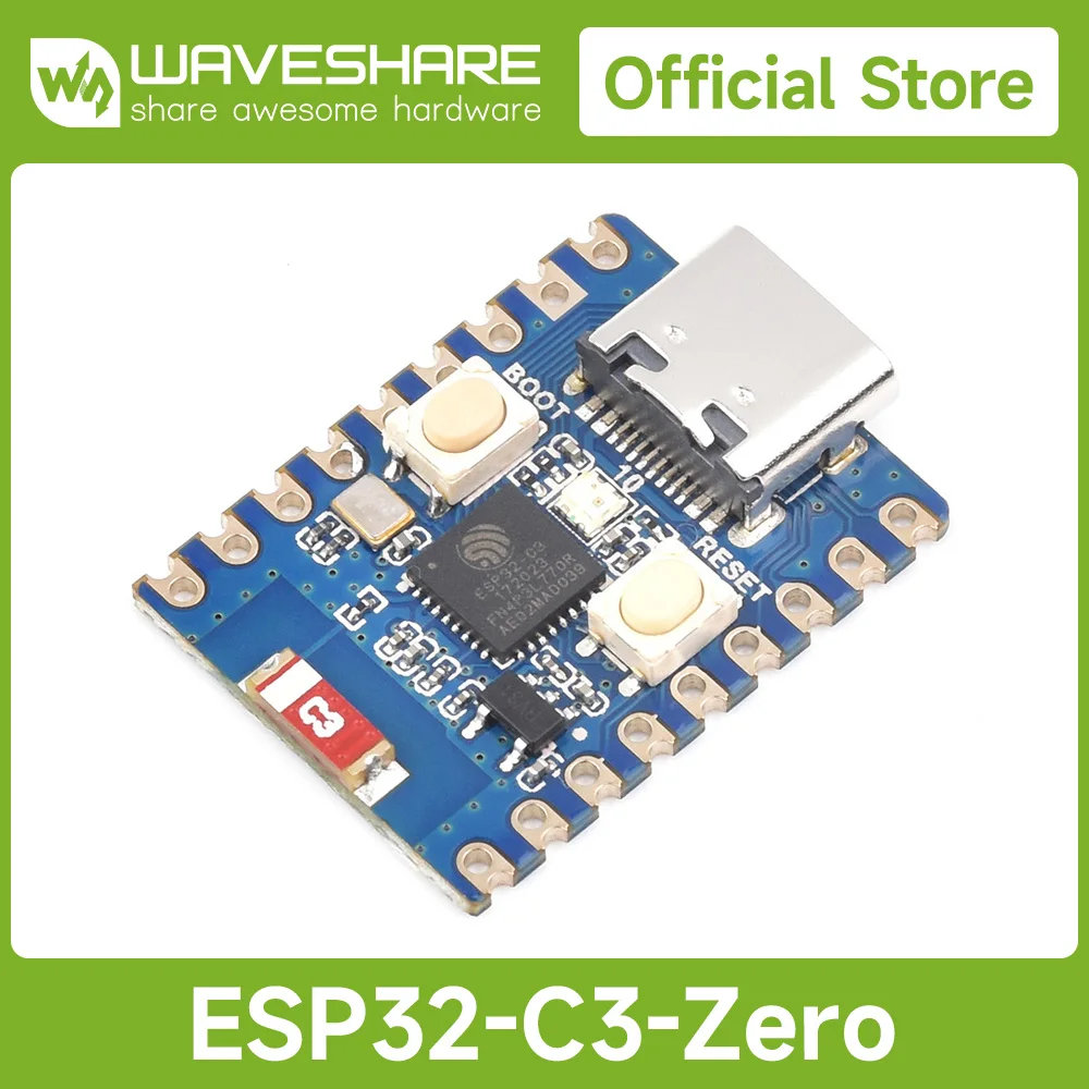 Waveshare-ESP32-C3-Zero-Mini-Development-Board-Based-On-ESP32-C3FN4 ...