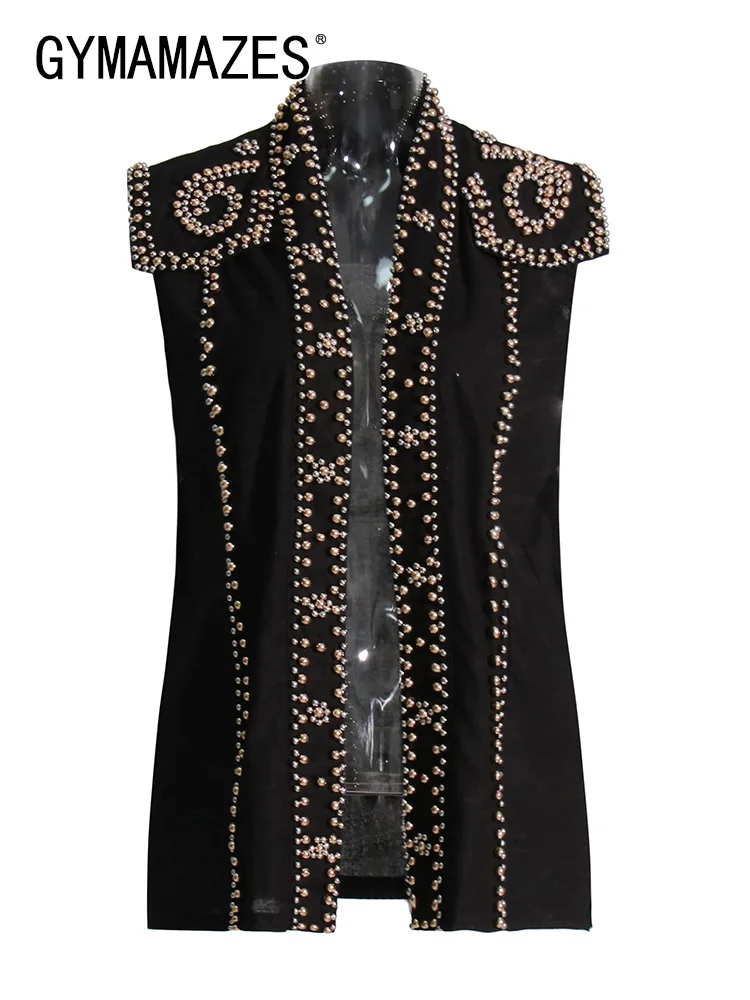 Gymamazes Vintage Vest Coat For Women V Neck Sleeveless Patchwork ...