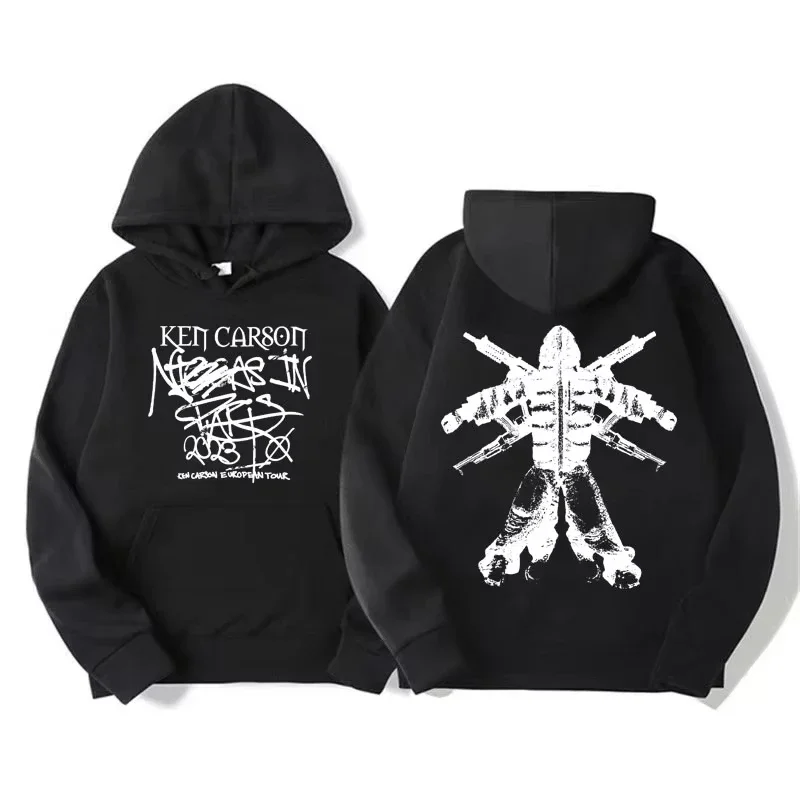Rapper Ken Carson European Tour Hoodies Men's Women Hip Hop Vintage ...