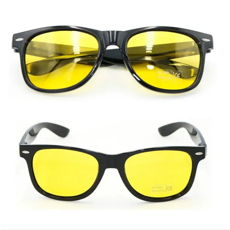 glasses-Unisex-Square-Yellow-Lenses-Night-Vision-Glasses-Driving ...