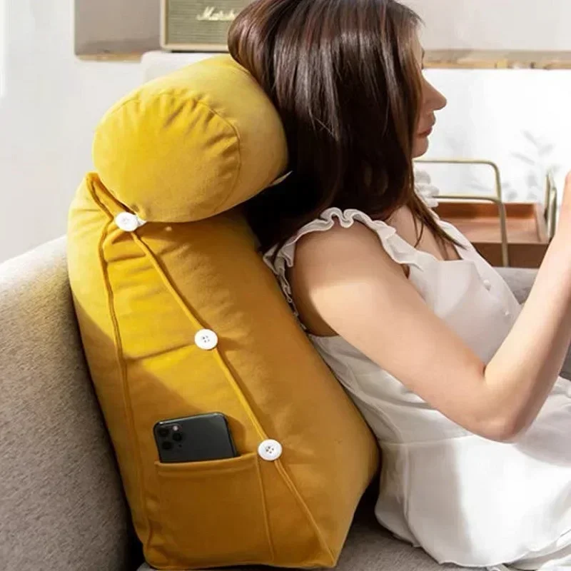 Reading-Backrest-Triangular-Lumbar-Support-Cushion-With-Headrest-Plush ...