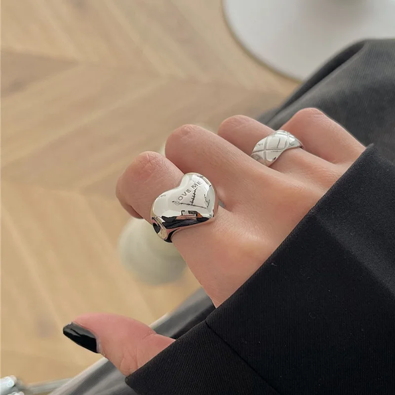 Hot-Fashion-Simple-Design-Love-Heart-Finger-Ring-For-Women-Girls ...
