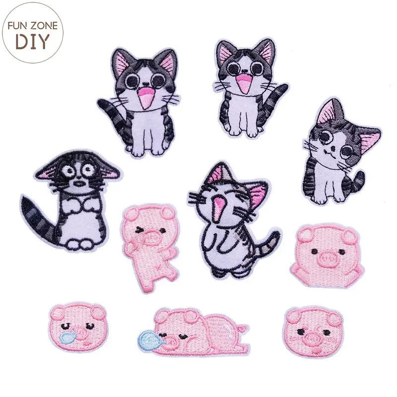 FZdiy-Patchs-de-dessin-anim-mignon-pour-v-tements-fer-sur-over-chat-t ...