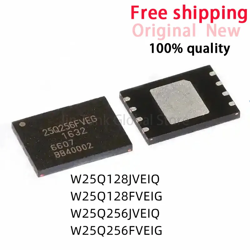 5Pcs 100% New W25Q128 W25Q128JVEIQ W25Q128FVEIG W25Q256JVEIQ ...