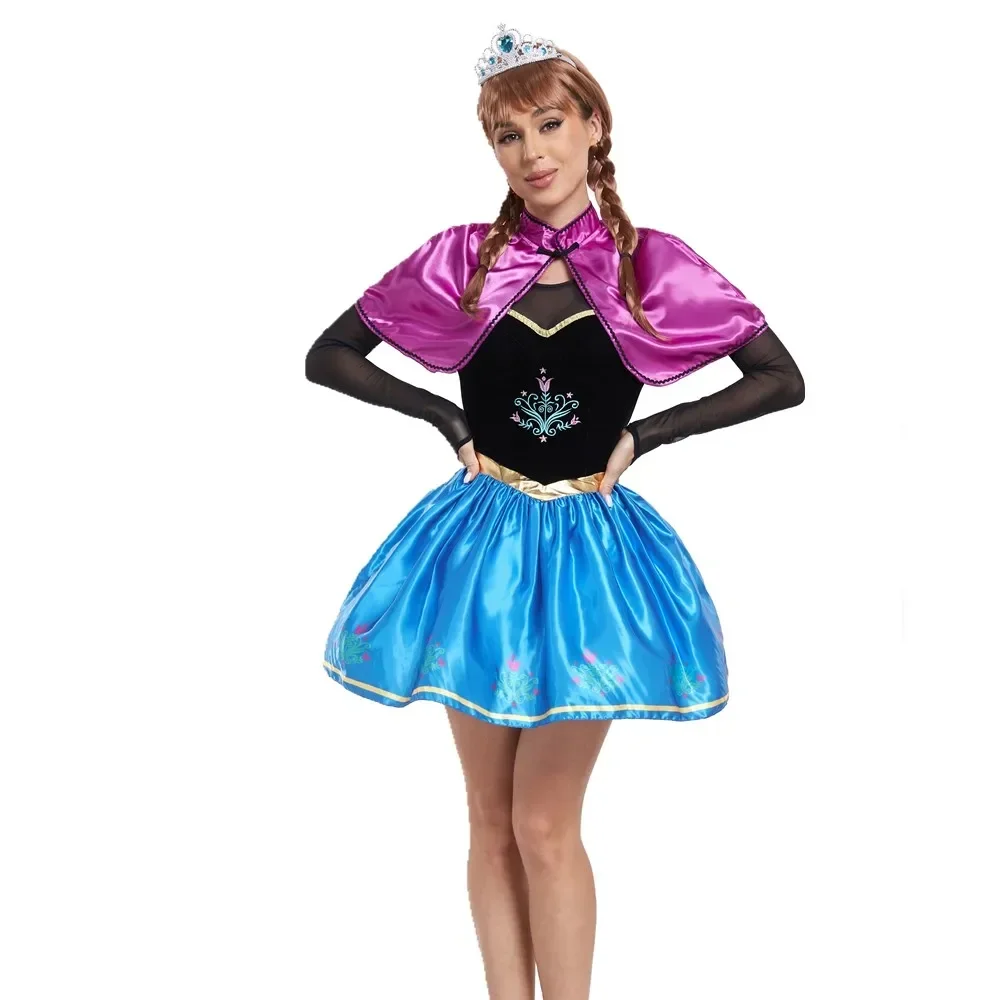 Fairy Tales Princess Halloween Anime Anna Elsa Princess Costumes Adult ...