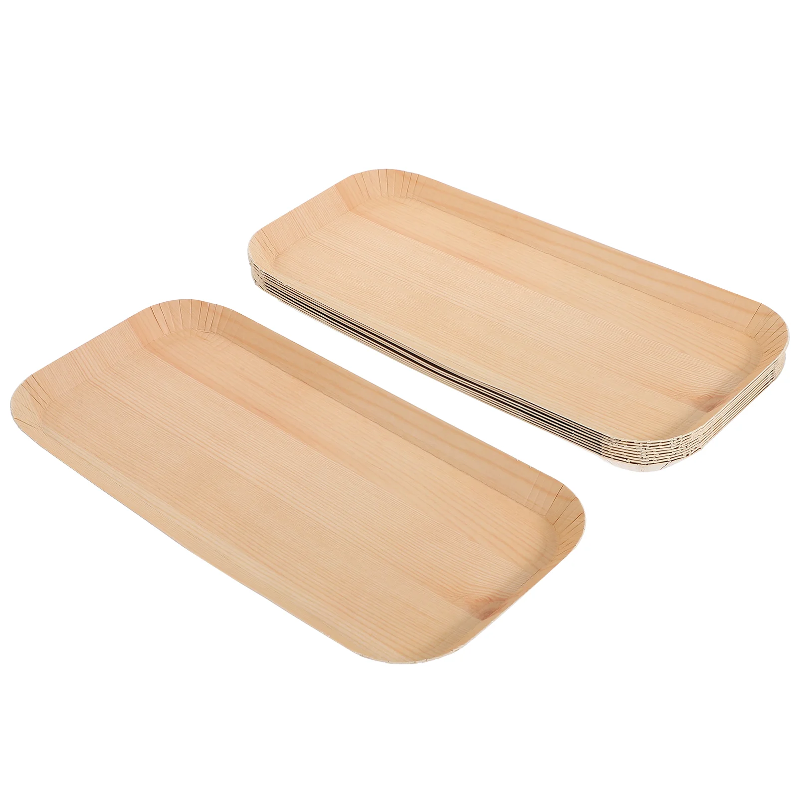10-Pcs-Snack-Wood-Grain-Paper-Plate-Food-Tray-Snacks-Container ...