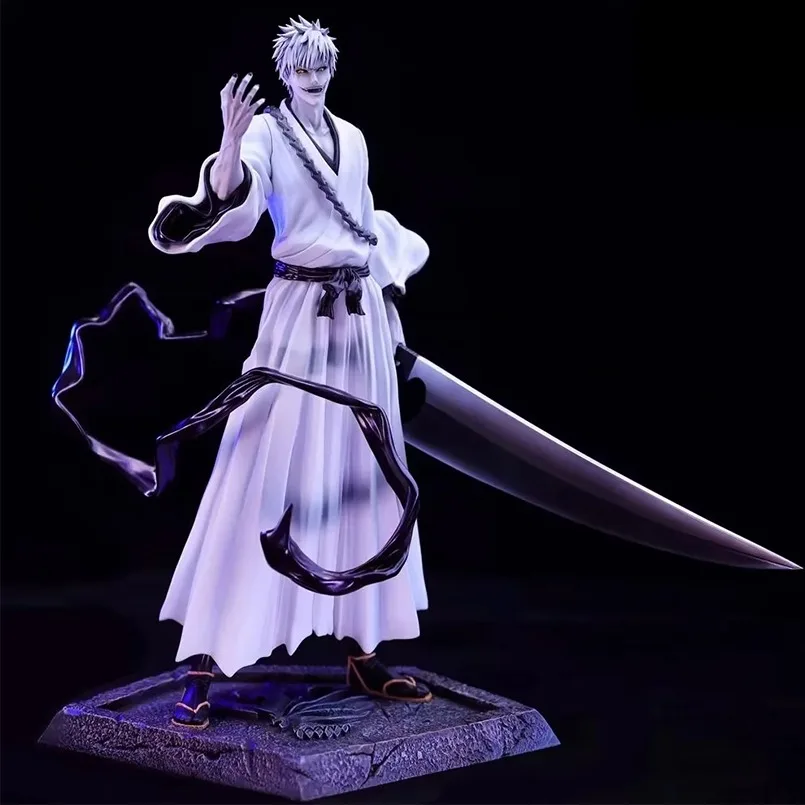 33CM-Anime-Bleach-Kurosaki-Ichigo-Zangetsu-figurine-GK-Statue-PVC ...