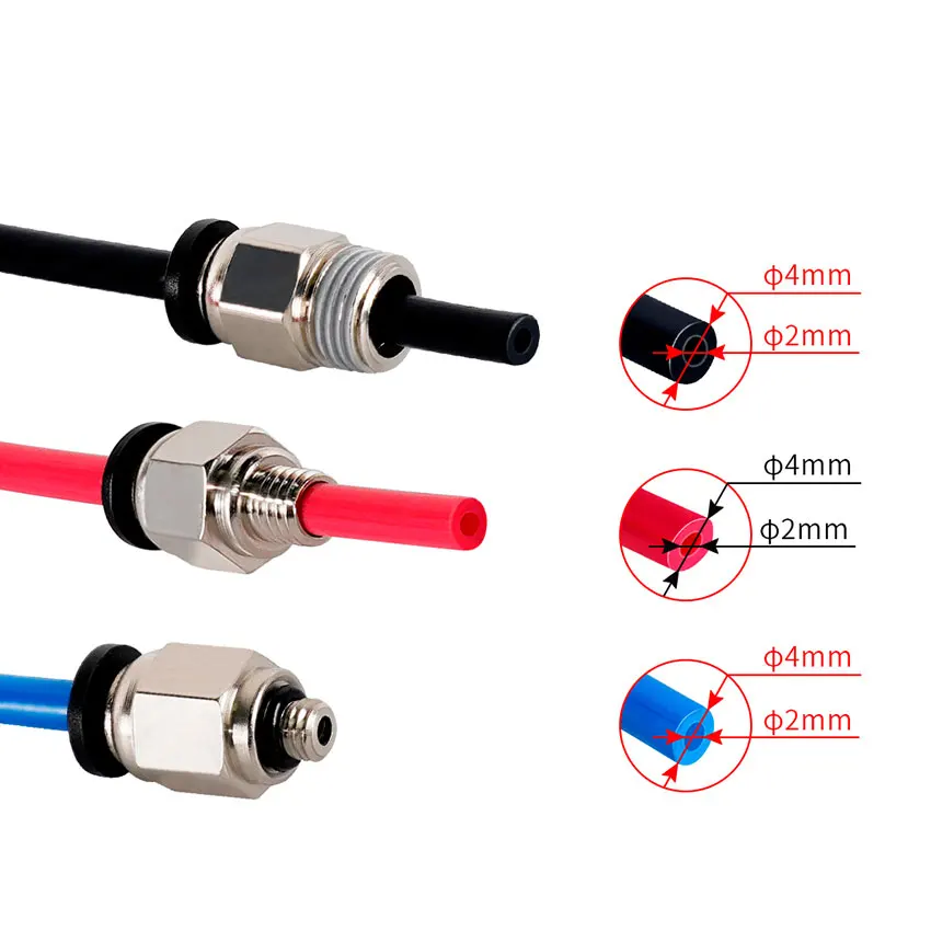 Connecteur pneumatique - RNCYN - PC4-M5 - 5 pièces - Tuyau 1.75/3mm ...