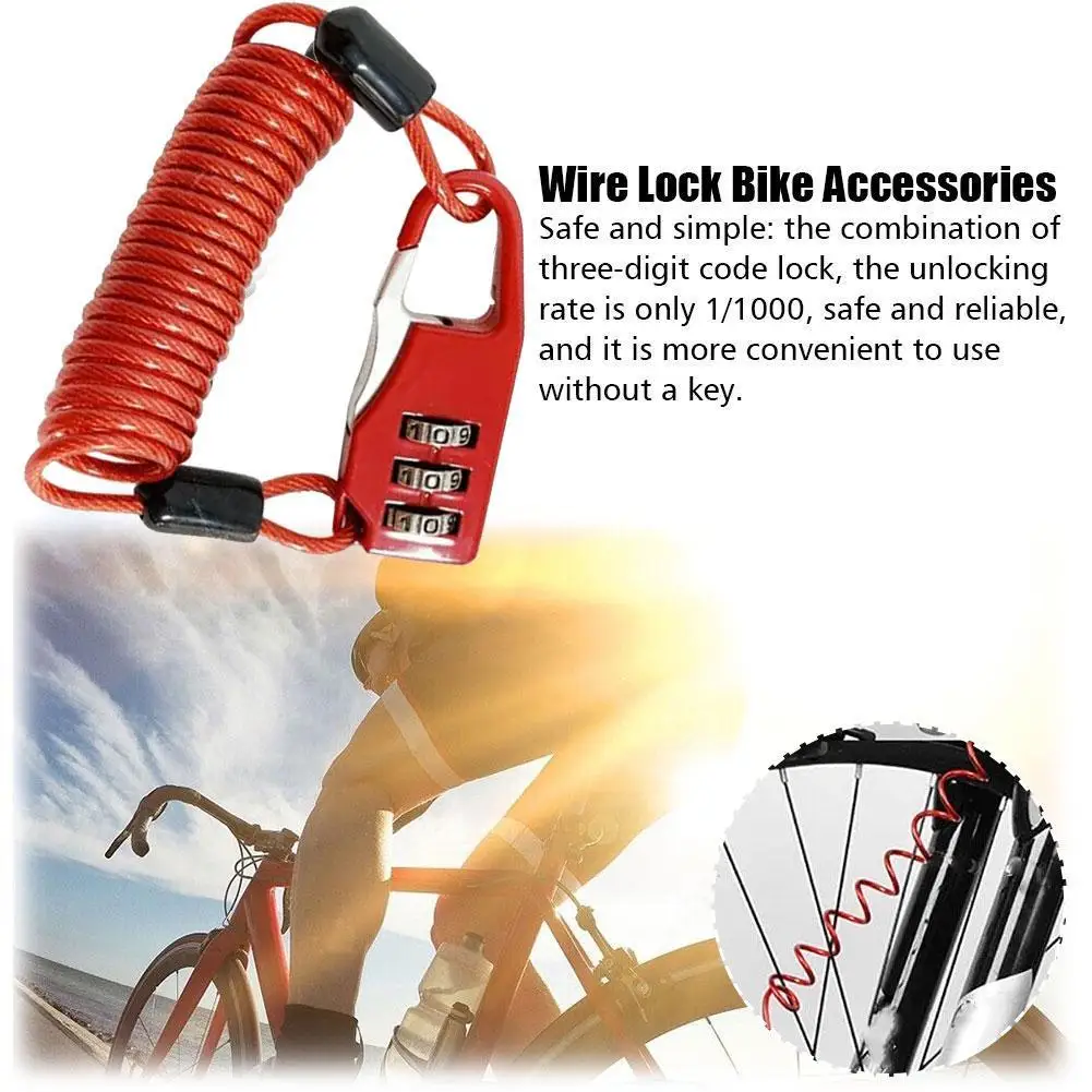 Helmet-Lock-Portable-Steel-Cable-Bicycle-Helmet-Lock-Mountain-Bike-Wire ...