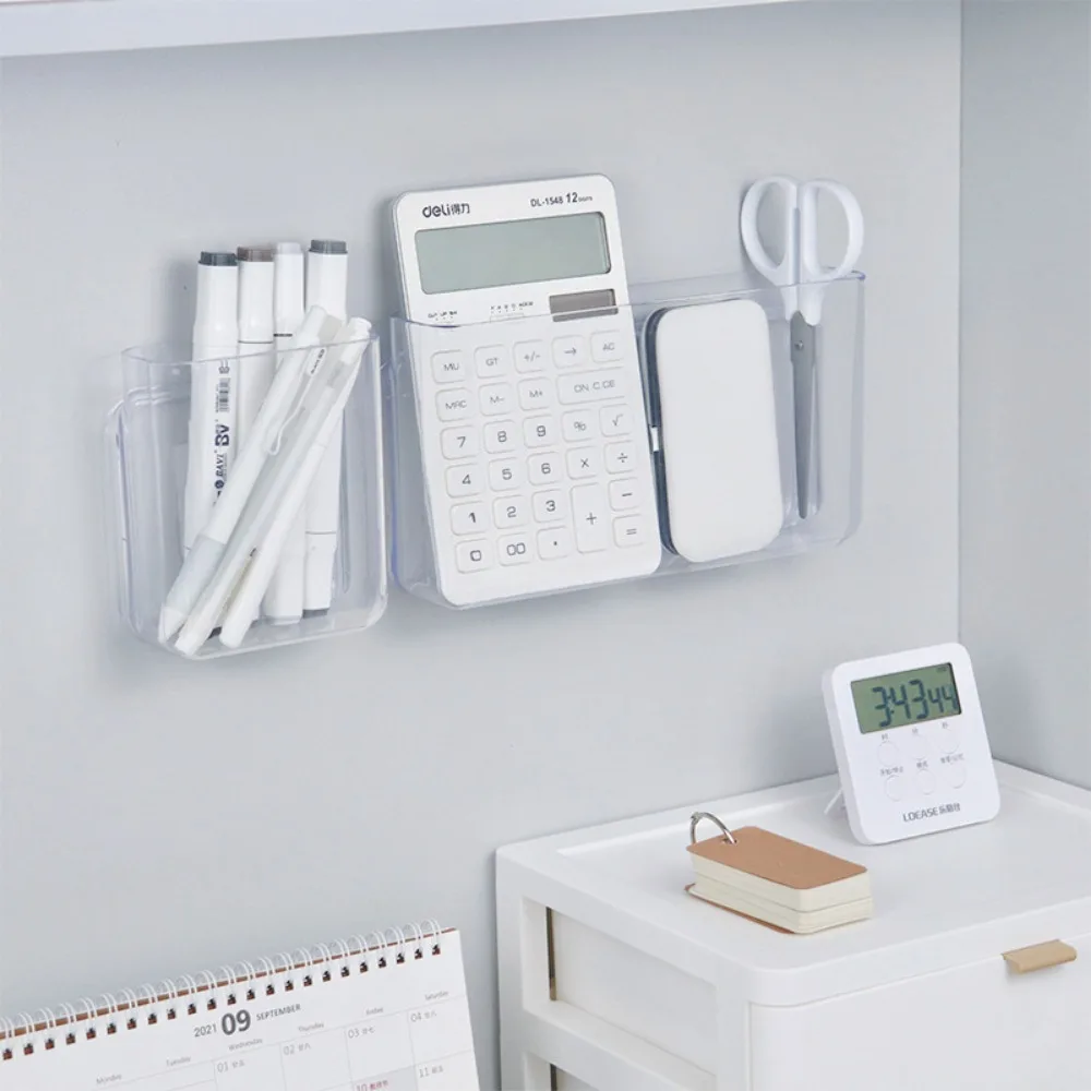 Transparent-Wall-Storage-Box-Wall-mounted-No-Punch-Bedside-Racks-Home ...