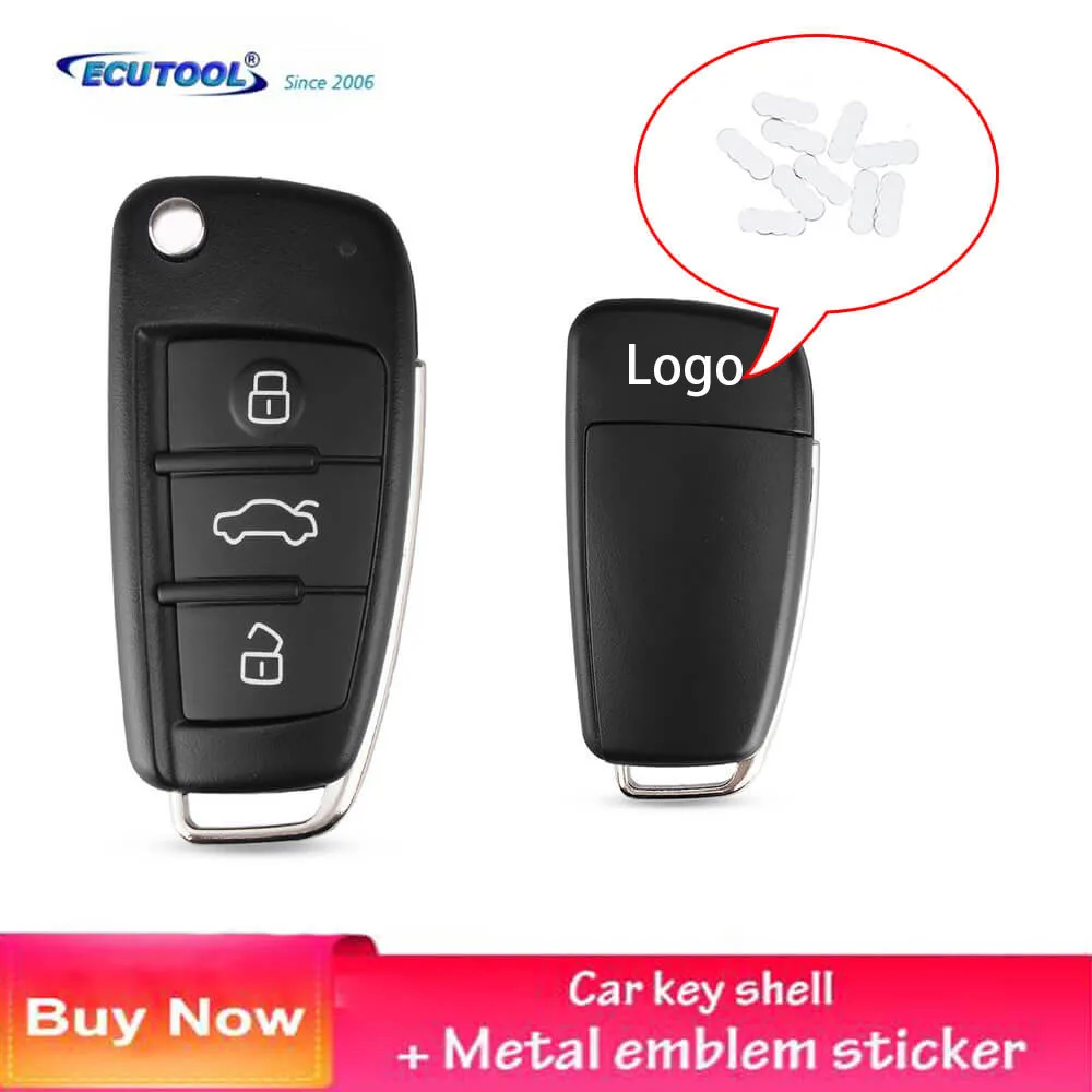 ECUTOOL-3-Button-Flip-Folding-Remote-Car-Key-Case-Shell-Fob-Replacement ...