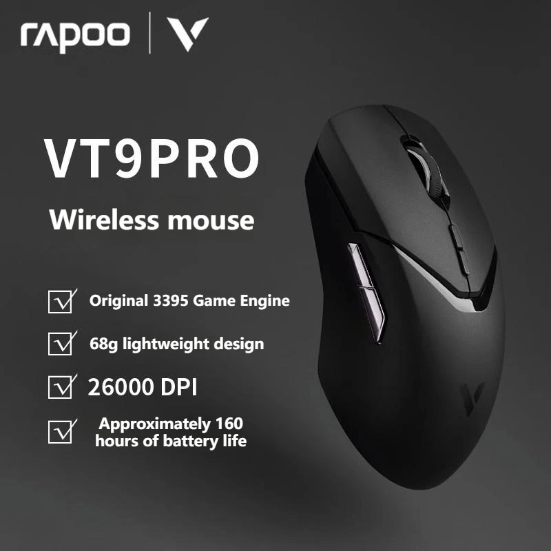 Rapoo VT9 pro Wireless Bluetooth Mouse VT9 PAW 3395 2-Modes Light-Weight Wireless Charge Office ...