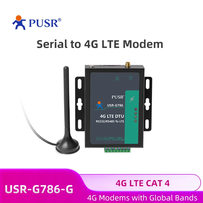 PUSR Industrial M2m RS485 4g Lte Modem Gsm Serial Global Frequency USR ...