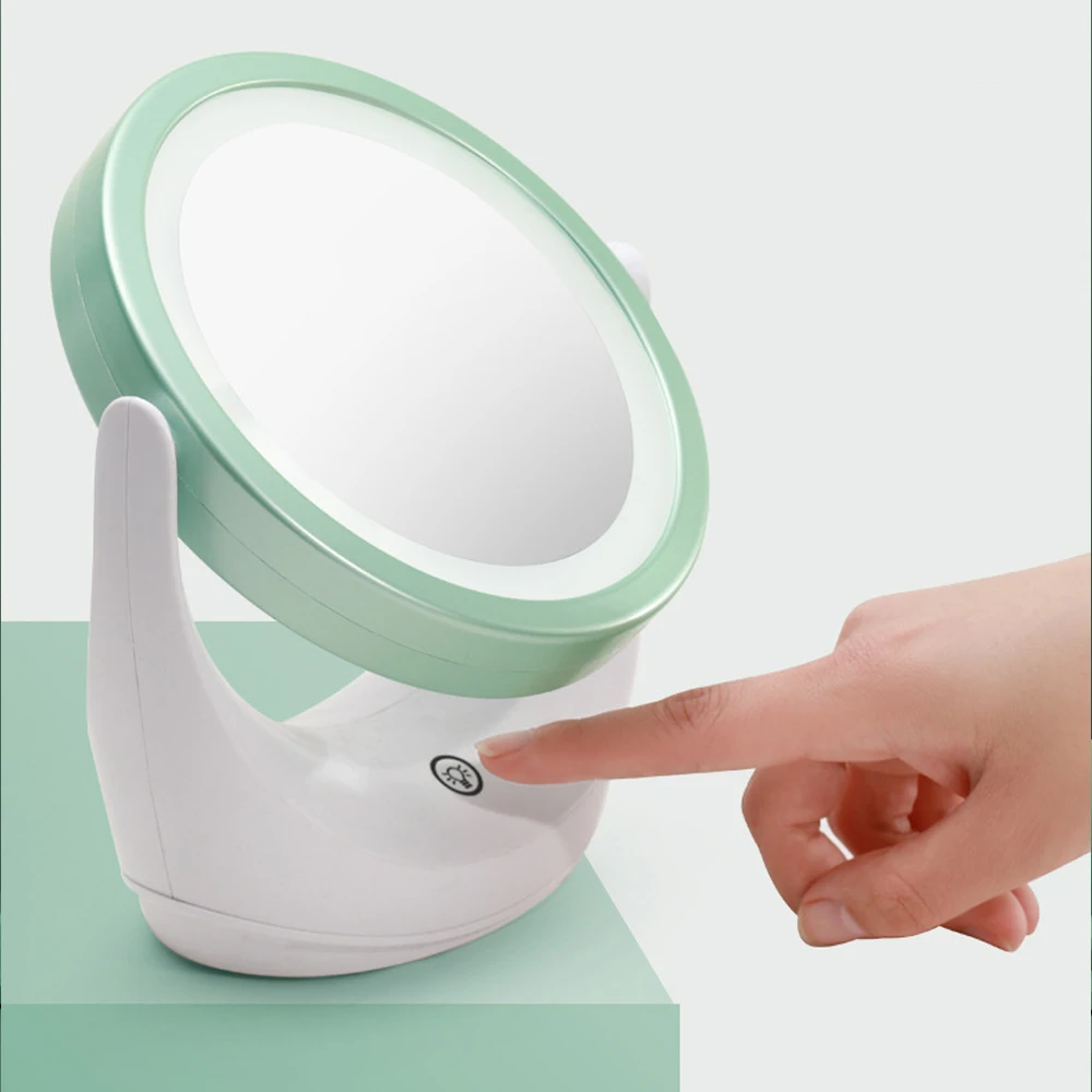 Cute-LED-Mirror-Bathroom-Makeup-Mirror-With-LED-Light-360-Degree-Swivel ...