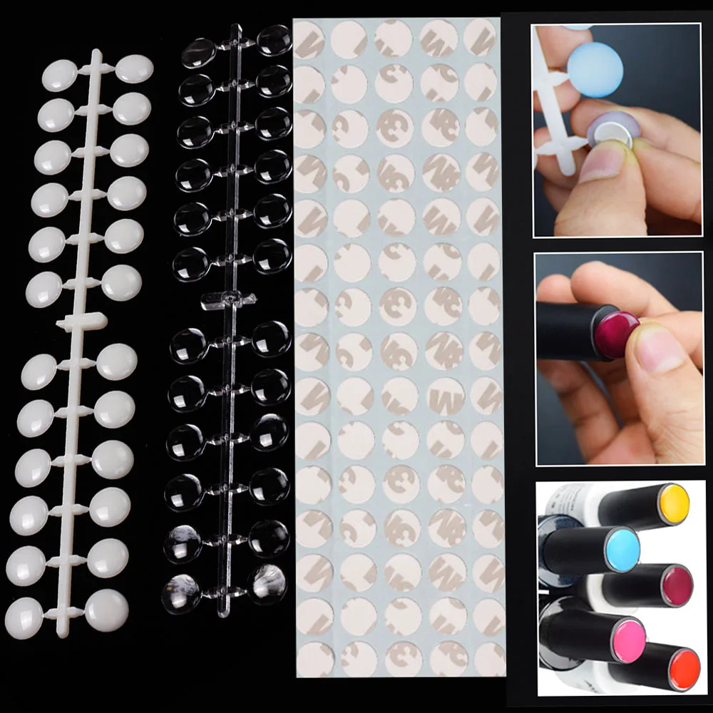 120pcs-Nail-Polish-Display-Table-With-Stickers-Polka-Dot-Color-Card ...
