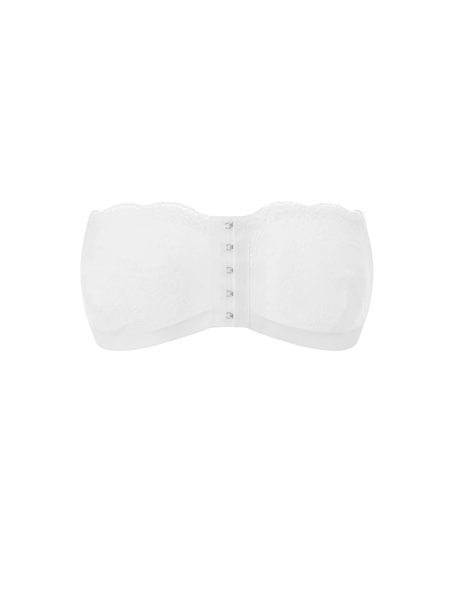 Women s Lace Strapless Bra Front Closure Wireless Breathable Invisible ...