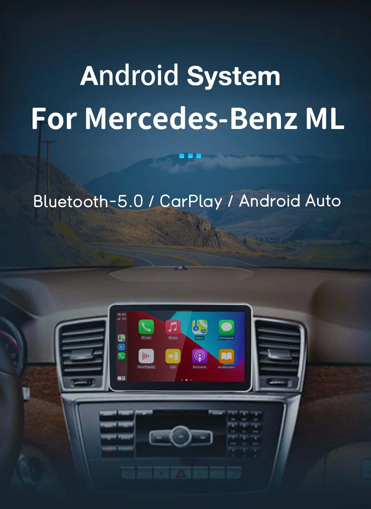 9 "Android 13 автомобильный экран беспроводной CarPlay радио для ...