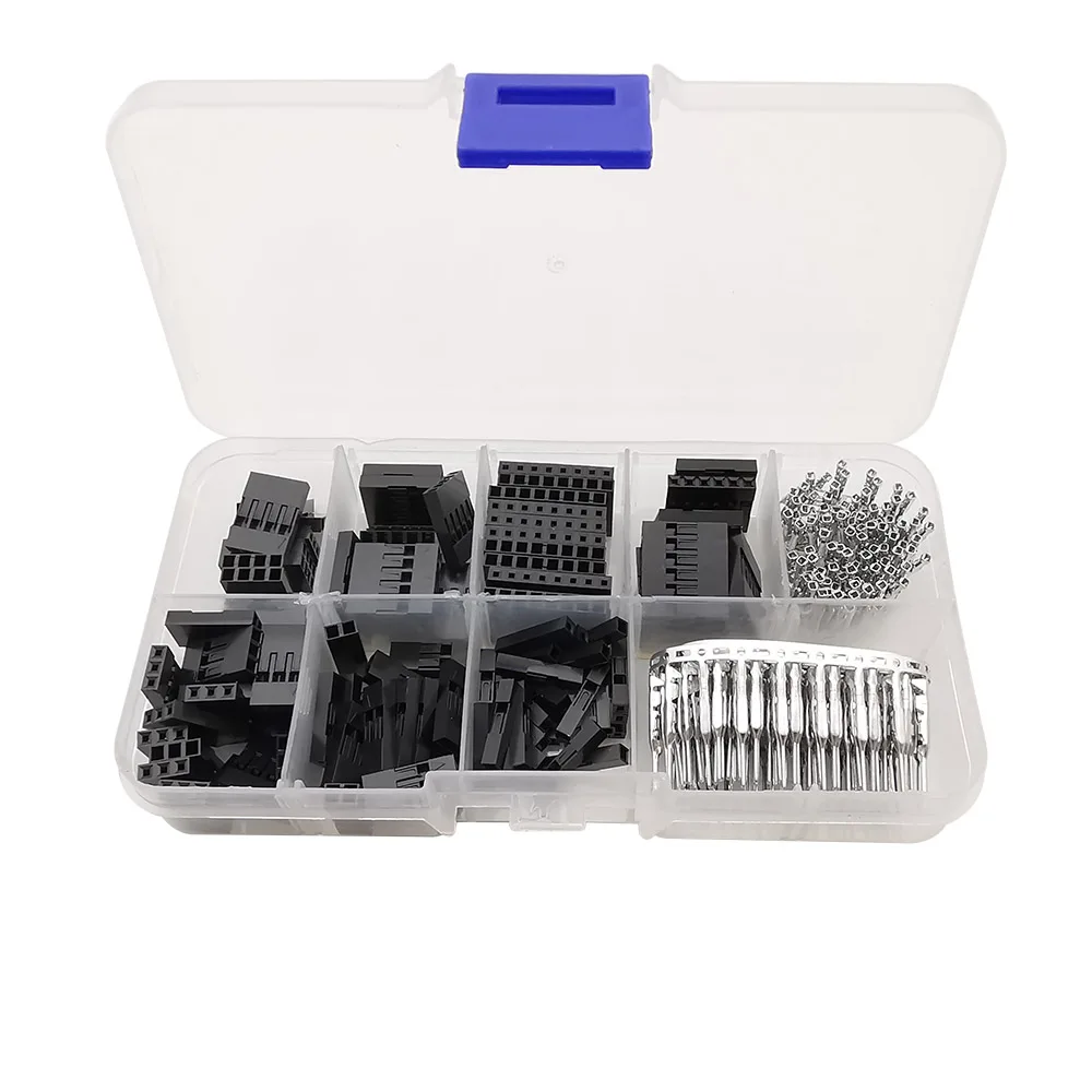 1Box Single Row Pin Header Housing Kit 2.54mm Pitch 1P 2P 3P 4P 5P 6P ...