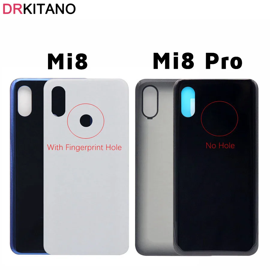 For Xiaomi Mi 8 Back Cover Battery Glass Mi8 Lite Explorer Mi 8 Pro ...