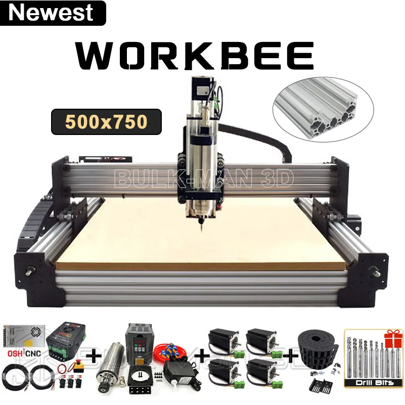 5075 Workbee Cnc Router Machine Full Kit Screw Driven 4 Axis Cnc ...