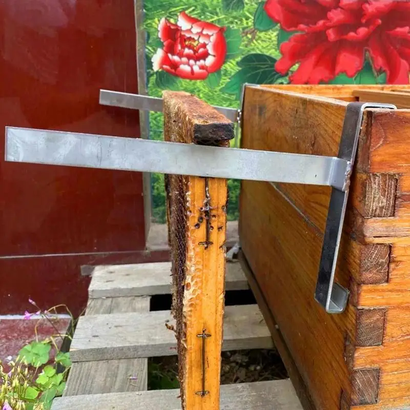 Bee-Frame-Holder-2pcs-Stainless-Steel-Beehive-Support-Rack-Stable-Bee ...