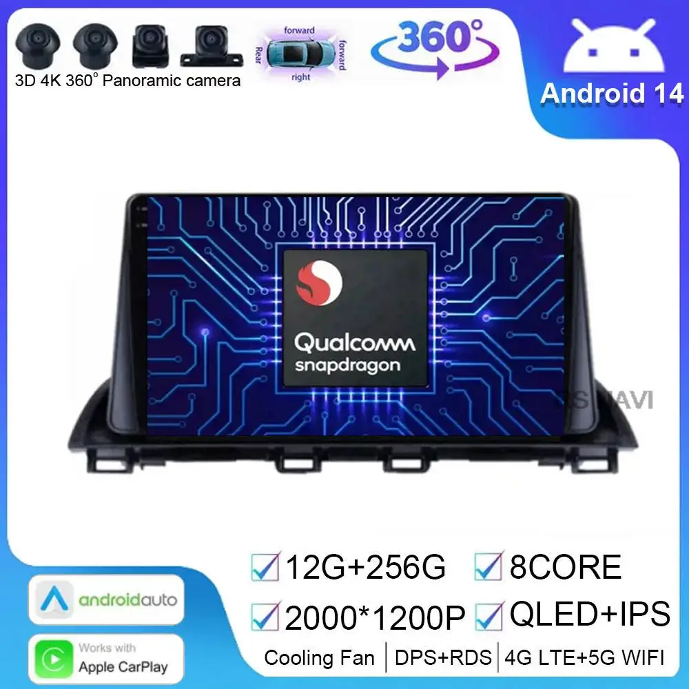 Android 14 For Mazda 3 Axela Sedan BM BN 2014 - 2019 8G 256G Car Radio ...