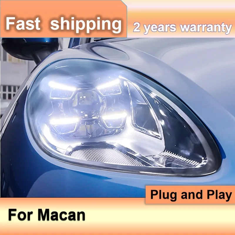 Car Accessories For Porsche Macan Headlight 2014-2017 Macan Headlamp ...