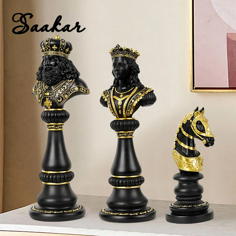 SAAKAR-Resin-New-Chess-Living-Room-Decoration-Collection-Statue-of-King ...