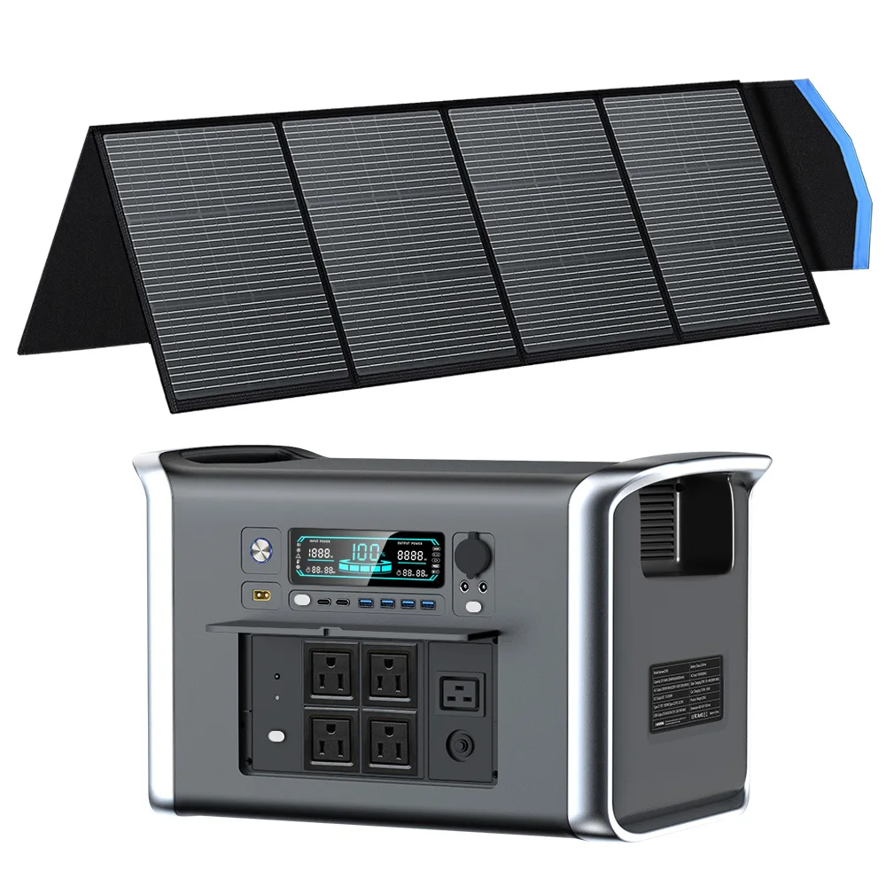 CTOLITY AP2000 2400W Portable Power Station with 200W Solar Panel ...