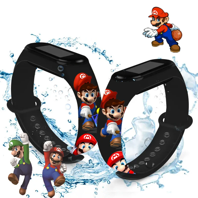 Super-Mario-Strap-Waterproof-Sports-Bracelet-Cartoon-Anime-Figure-Kids ...