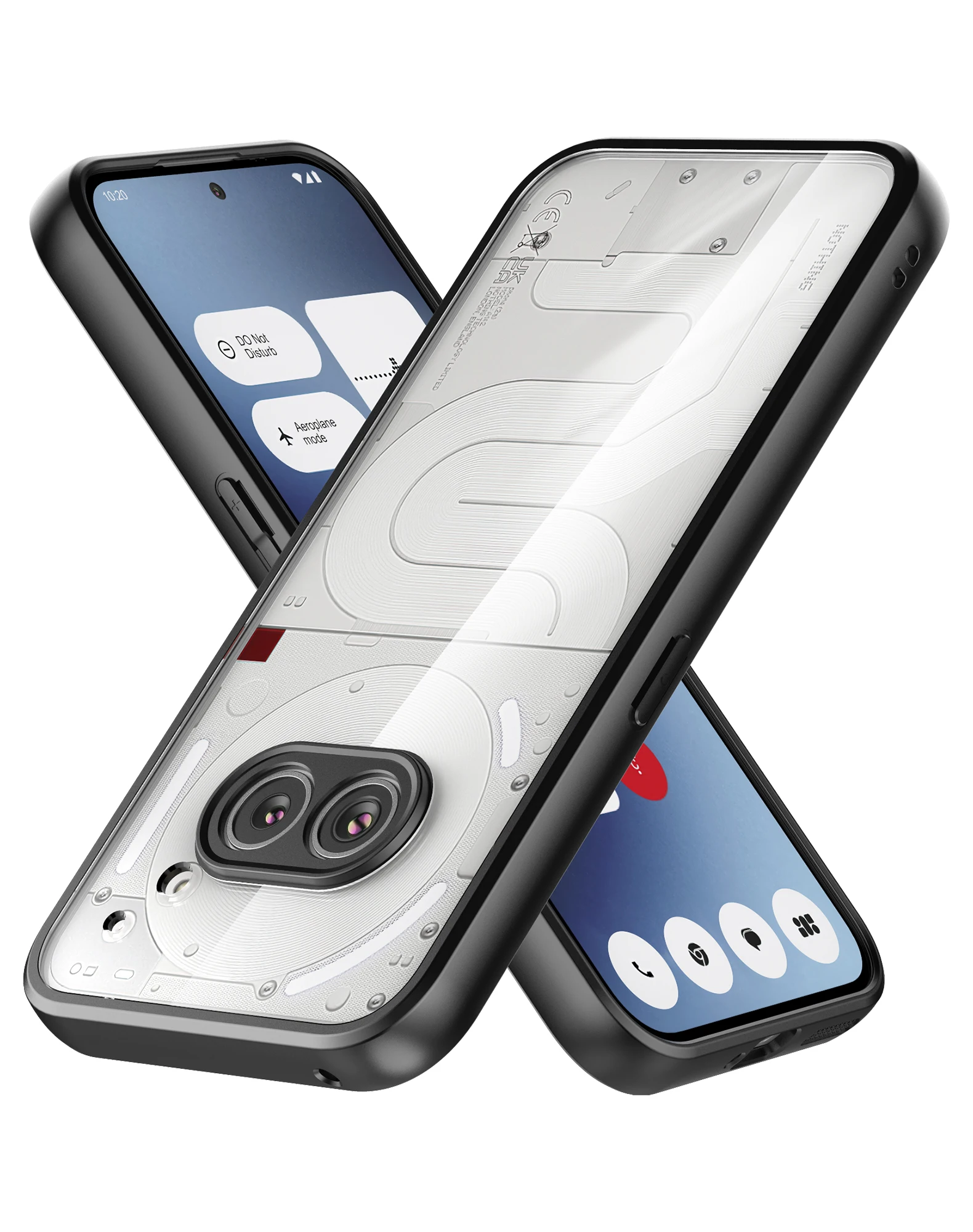 Clear-Case-for-Nothing-Phone-2a-Transparent-Hard-PC-Back-Soft-TPU ...