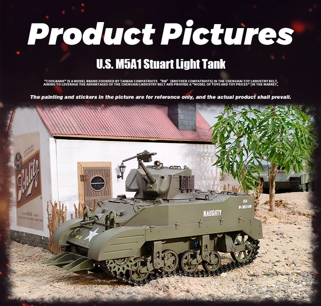 Tank With Smoke And Sound RC Tank U.S. M8 Self-Propelled Howitzer RC ...