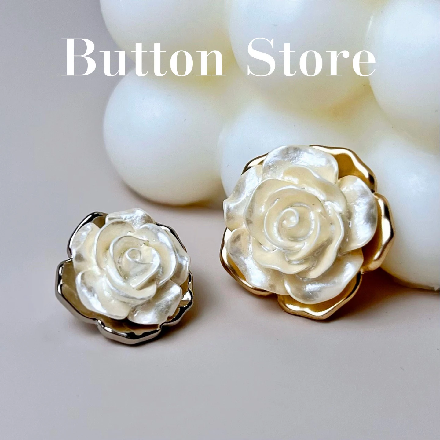 6pcs-Gold-and-Silver-Three-dimensional-Flower-Metal-Buttons-Luxury ...