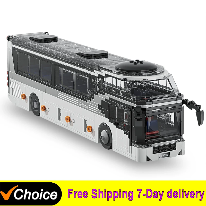 811PCS City Tour Bus Building Blocks Double-Decker Tourist Bus Model ...