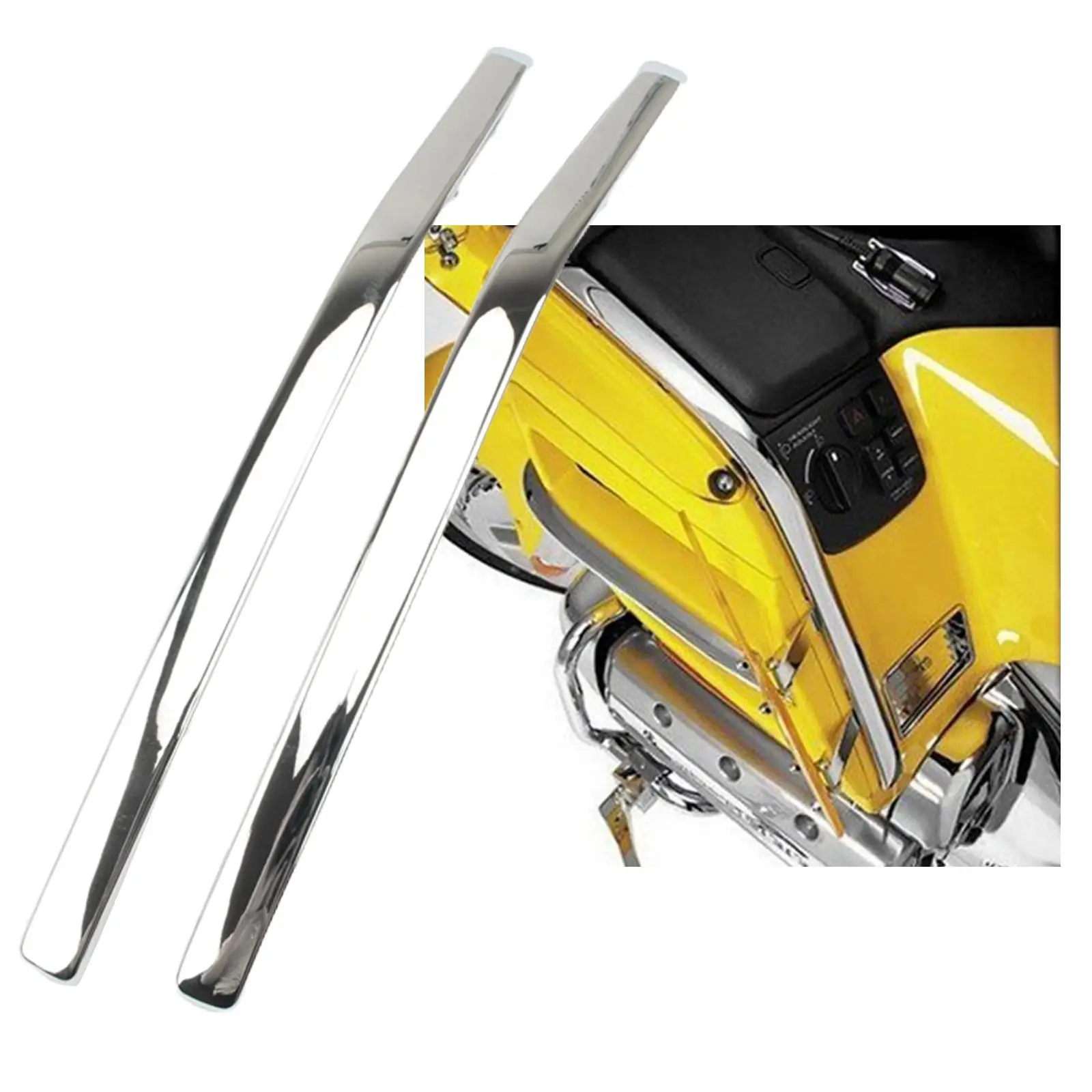 1-Pair-Motorbike-Fairing-Bow-Shaped-Strake-for-Honda-GoldWing-GL1800 ...