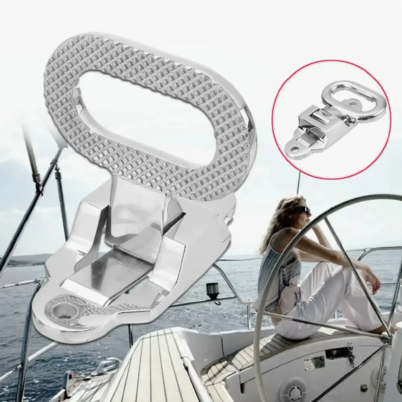 Marine Folding Mast Step 316 Stainless Steel Mirror Polished Antislip ...