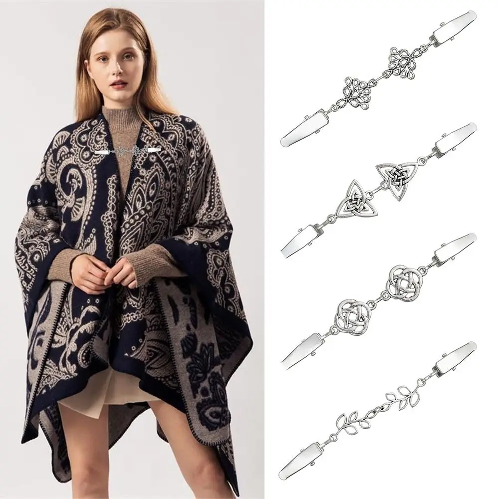 Alloy Cardigan Clip Retro Anti Slip Geometric Sweater Clasp Buckle ...