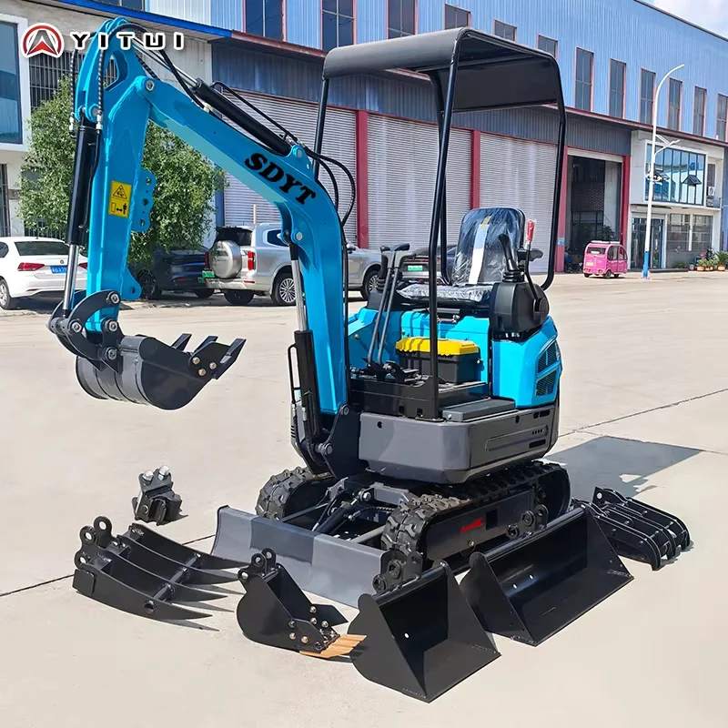 Mini Excavator 1 Ton 1.5 Ton And 2 Ton Crawler Hydraulic Excavators ...