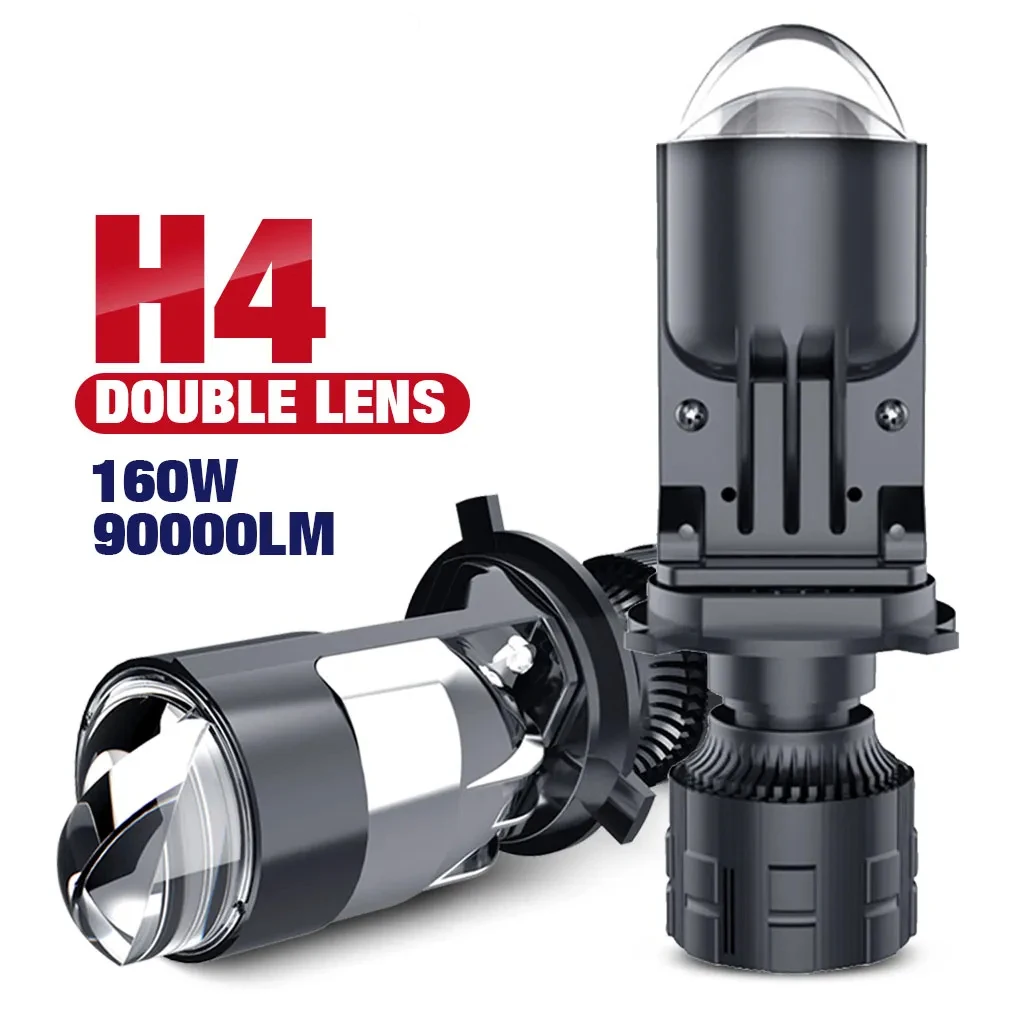 H4-Lens-Headlights-160W-90000LM-Auto-Lamp-Mini-Lens-LED-9003-HIB2-Bulbs ...