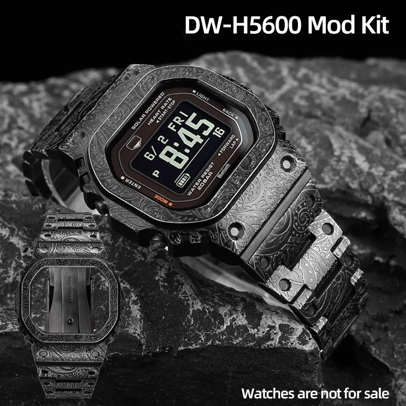 DW H5600 Solid metal Mod Kit For Casio G-SHOCK 3516 DW-H5600MB Modified ...