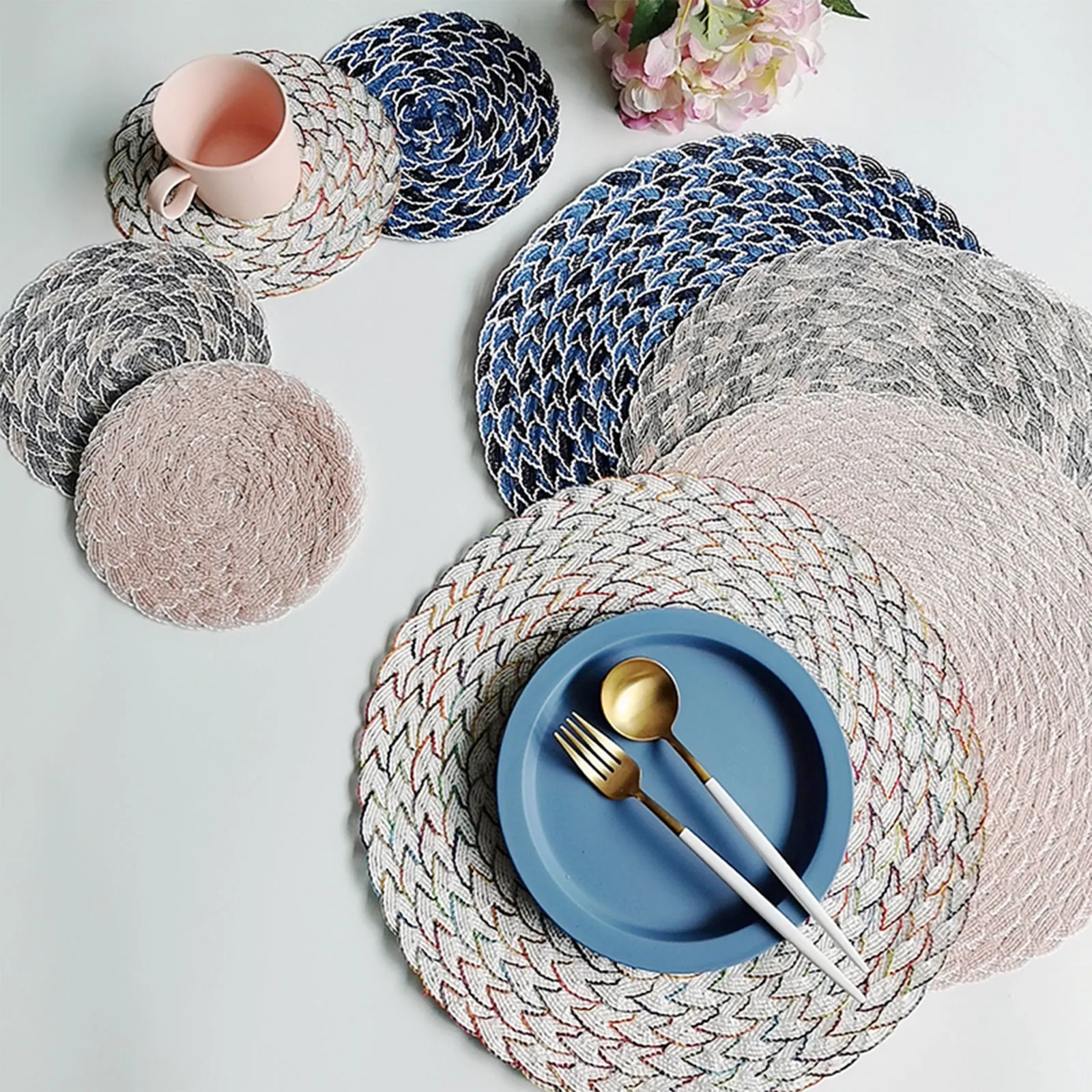 Table Mat Fancy Pp Material Placemat Plate Mat Cup Mat Household ...