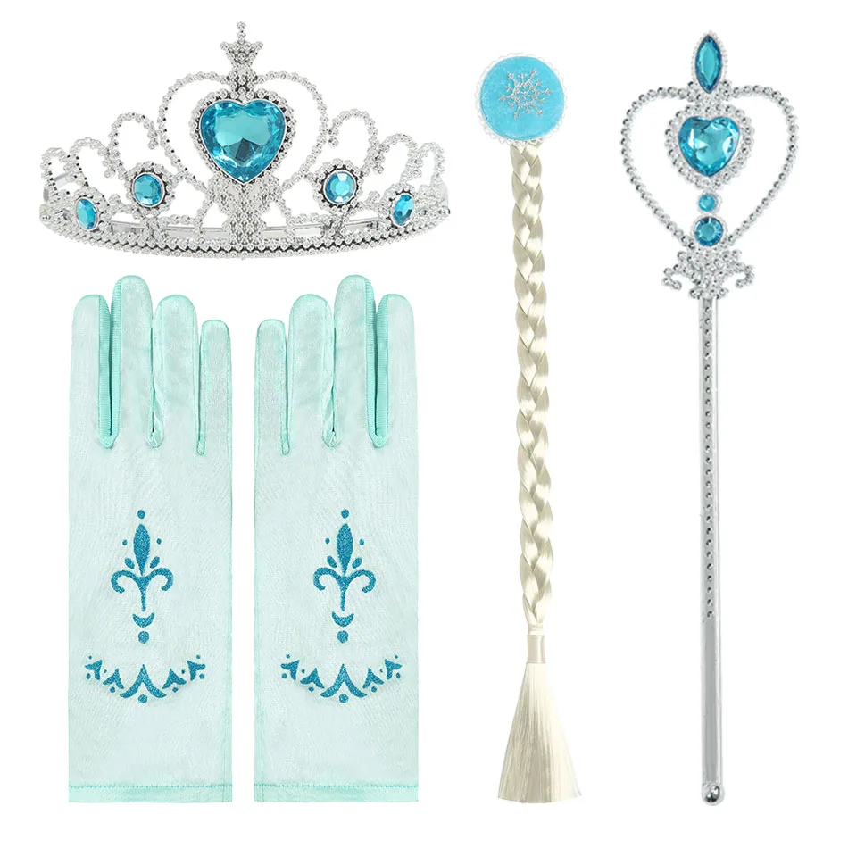 Girls-Elsa-Anna-Accessories-Set-Kids-Party-Princess-4-Piece-Set-Snow ...