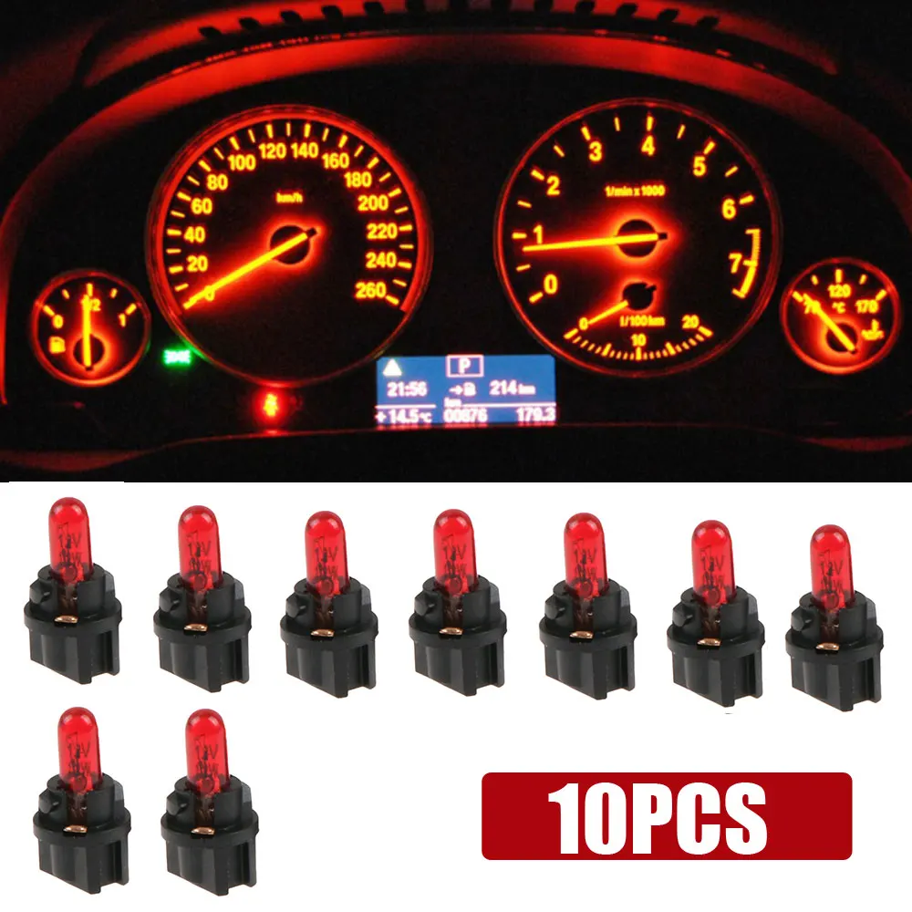 10Pcs T5 SMD LED Car Light Automobiles Light-emitting Diode Instrument ...