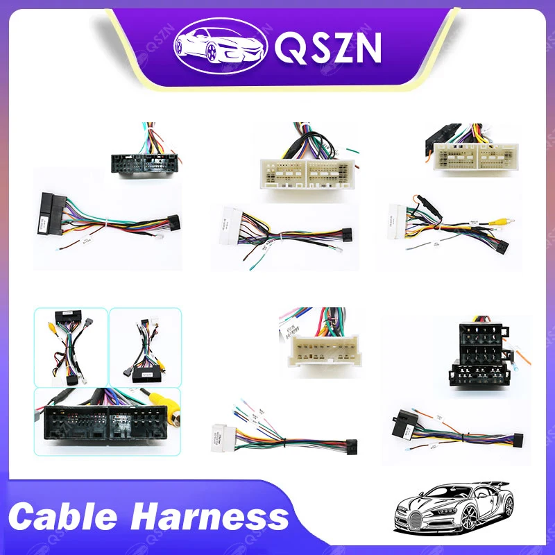 QSZN-Car-Head-Unit-Stereo-Wire-Harness-Kits-Compatible-For-KIA-Carens ...