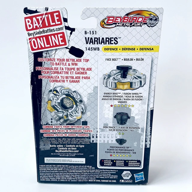Beyblade Metal Fury Variares Hasbro