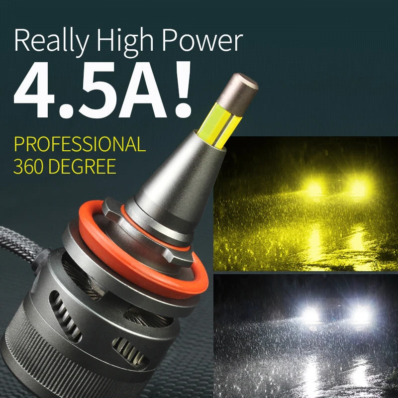 H8 H11 LED Switchback Fog Lights,H7 H1 9006 9012 Headlights, Low Beam ...